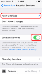 Can't Change Location Services Setting On iPhone, iPad or iPod Touch ...
