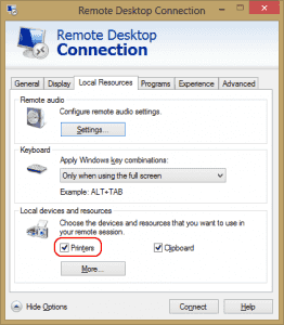 Windows: Printer not Showing in Remote Desktop