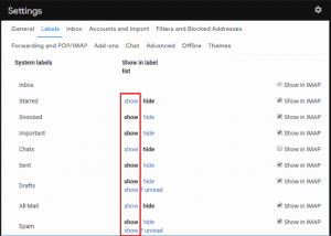 Gmail: Show/Hide Folders on Left Menu - Technipages