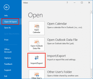 Outlook 2016: Backup/Export & Import Data - Technipages