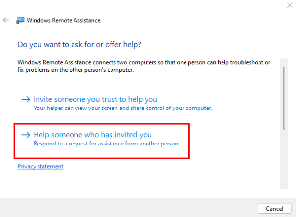 Windows 11: How to Send Remote Assistance Invitation
