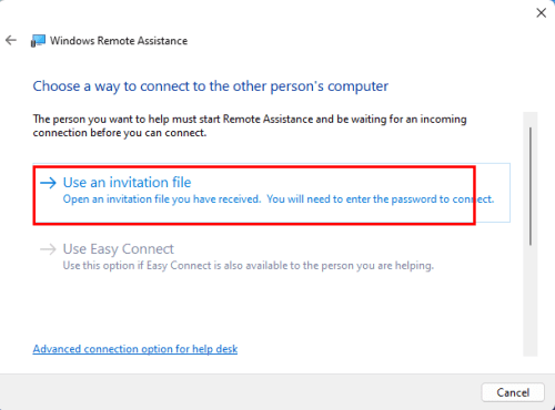 Windows 11: How to Send Remote Assistance Invitation