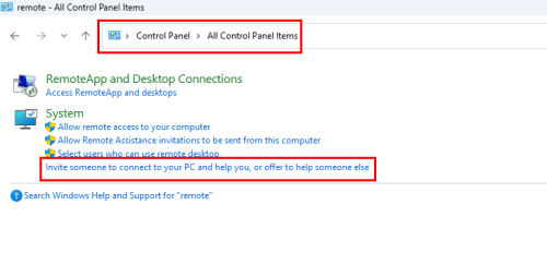 Windows 11: How to Send Remote Assistance Invitation