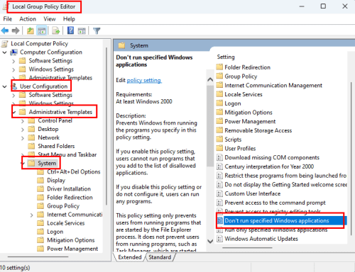 Prevent Users From Running Certain Programs on Windows 11 - Technipages
