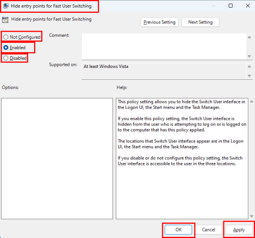 Windows 11: Enable or Disable Fast User Switching - Technipages