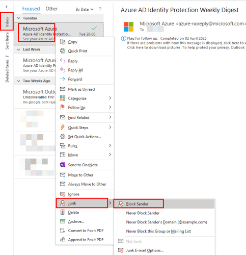 Outlook 365: Block Email Addresses and Domains - Technipages