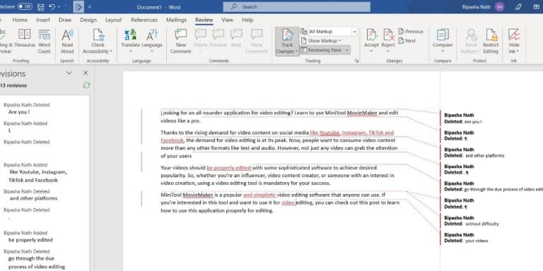 How to Enable Track Changes Mode in Word- Technipages