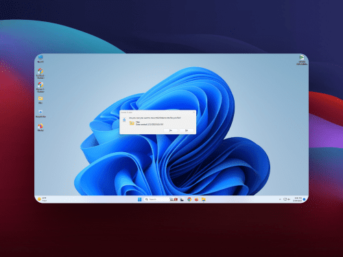 Disable: Are you sure you want to move this file to the Recycle Bin