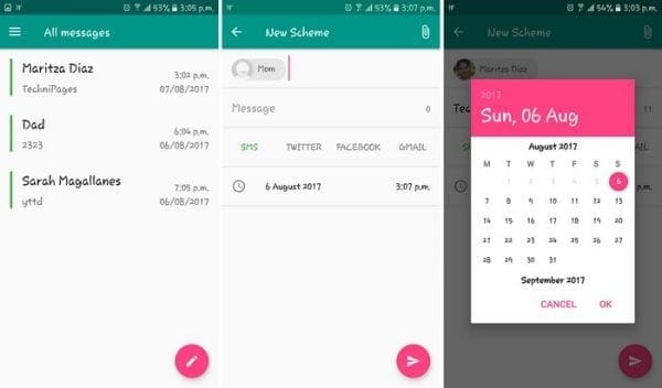 Android: Schedule Text Message