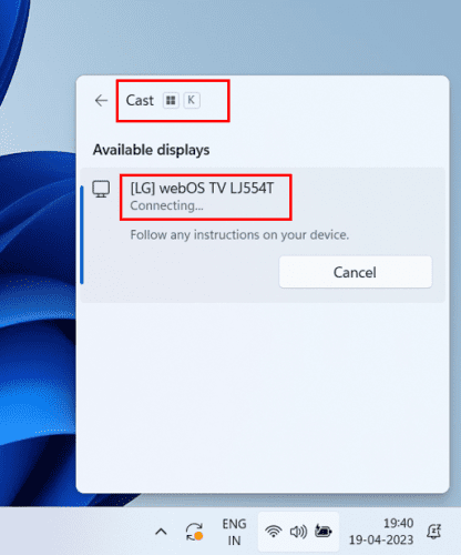 How to Connect Windows 11 Laptop to Projector/TV - Technipages