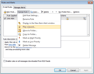 Outlook 2016: Turn Mail Notification Sound On/Off