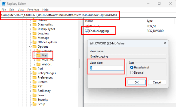 How to Enable/Disable Outlook Global Logging - Technipages