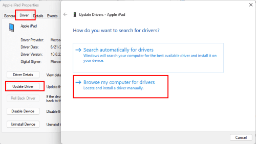 iPhone/iPad Not Detected in Windows 10