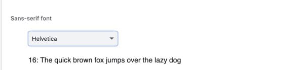 Google Chrome: Change Fonts