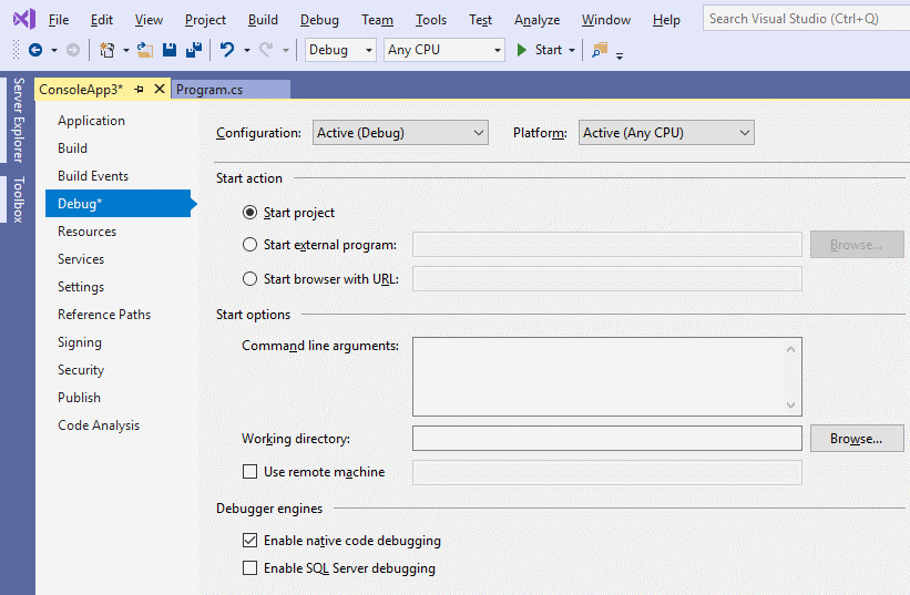 Visual Studio: Enable/Disable Native Code Debugging - Technipages Visual Studio: Enable/Disable Native Code Debugging - Technipages