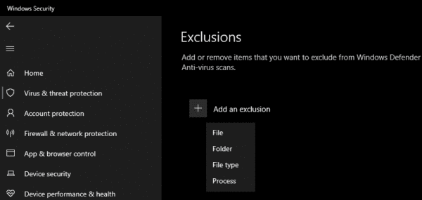 Windows 10: How to Exclude a File From Windows Defender - Technipages