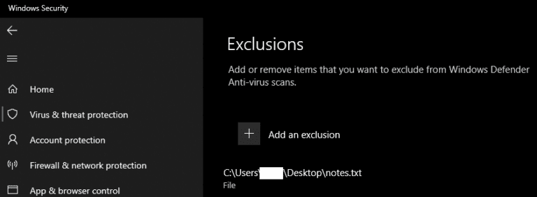 Windows 10: How to Exclude a File From Windows Defender - Technipages