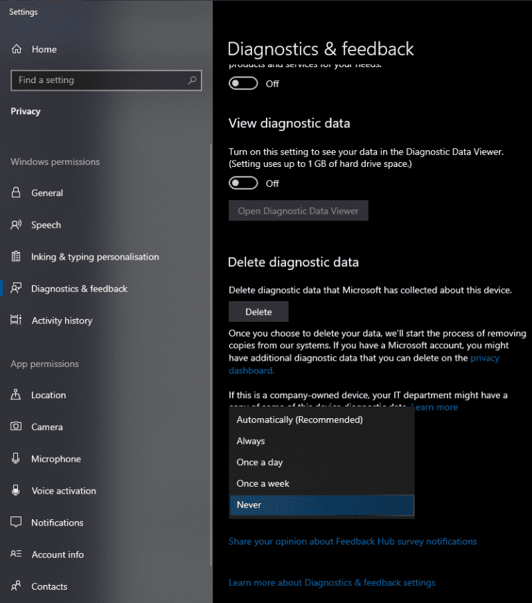 Windows 10: Configure How Often you are Asked for Feedback - Technipages