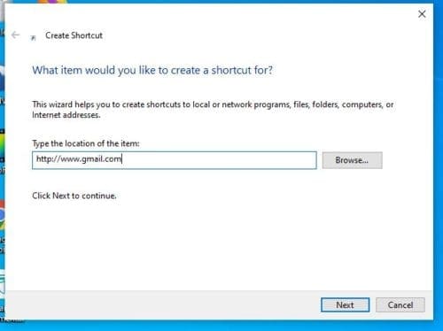 How to Create a Shortcut to Gmail - Windows 10 - Technipages