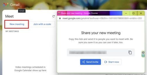 Starting a Google Meet Session From Gmail - Technipages