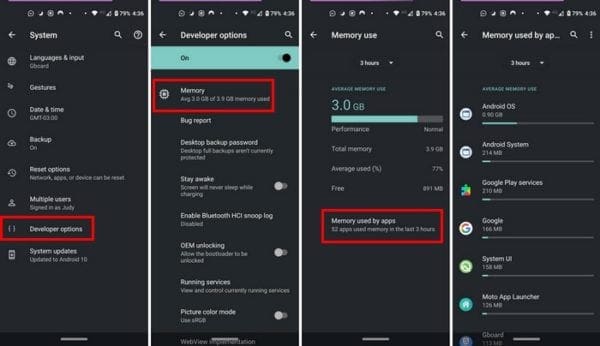 Android 10: How to Check How Much Memory Apps Are Using - Technipages
