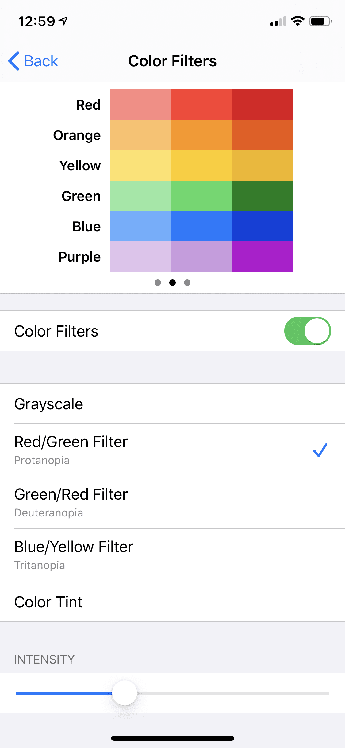 Turning on Color Filters in iPhone Settings - Technipages