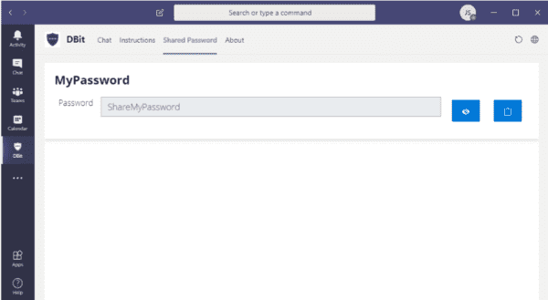 Dbit Password Management Integration Into Microsoft Teams - Technipages