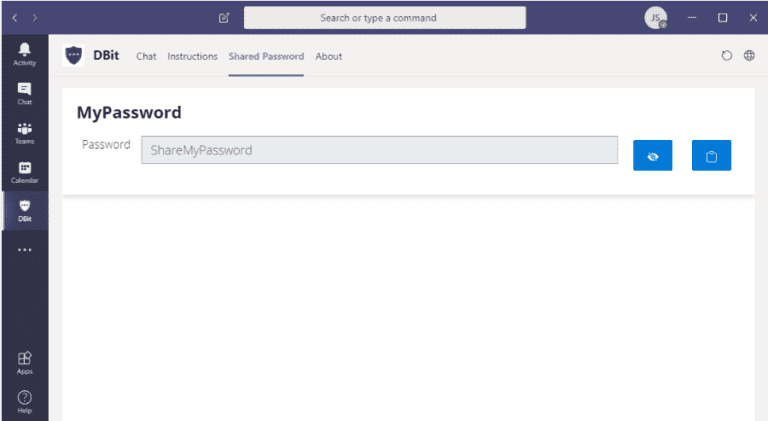 Dbit Password Management Integration Into Microsoft Teams - Technipages