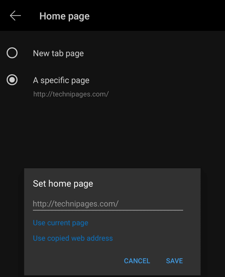 How to Change the Home Page in the Edge Browser on Android - Technipages