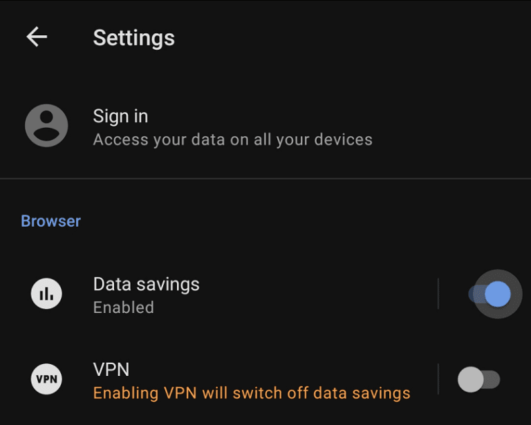 Opera for Android: How to Enable/Disable Data Saving Mode - Technipages