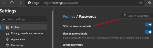 Fix Microsoft Edge Does Not Remember Passwords - Technipages