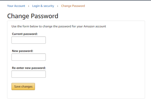 Amazon: How to Change Your Password - Technipages
