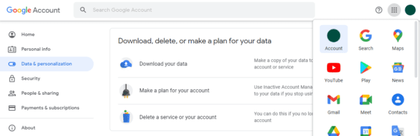 Google Account: How to Download Your Account Data - Technipages