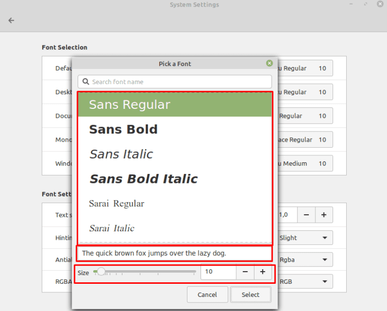 Linux Mint: How to Change the Default Fonts and Font Sizing - Technipages