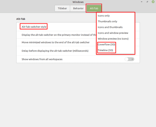 Linux Mint: How to Configure How Alt-Tab Works - Technipages