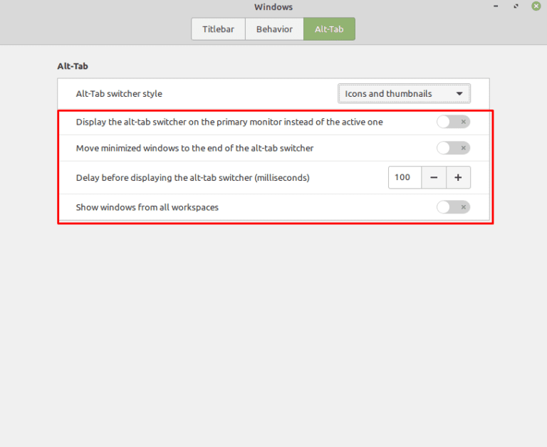 Linux Mint: How to Configure How Alt-Tab Works - Technipages