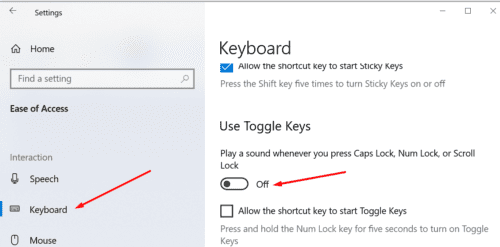 Windows 10: Disable Caps Lock Notifications - Technipages