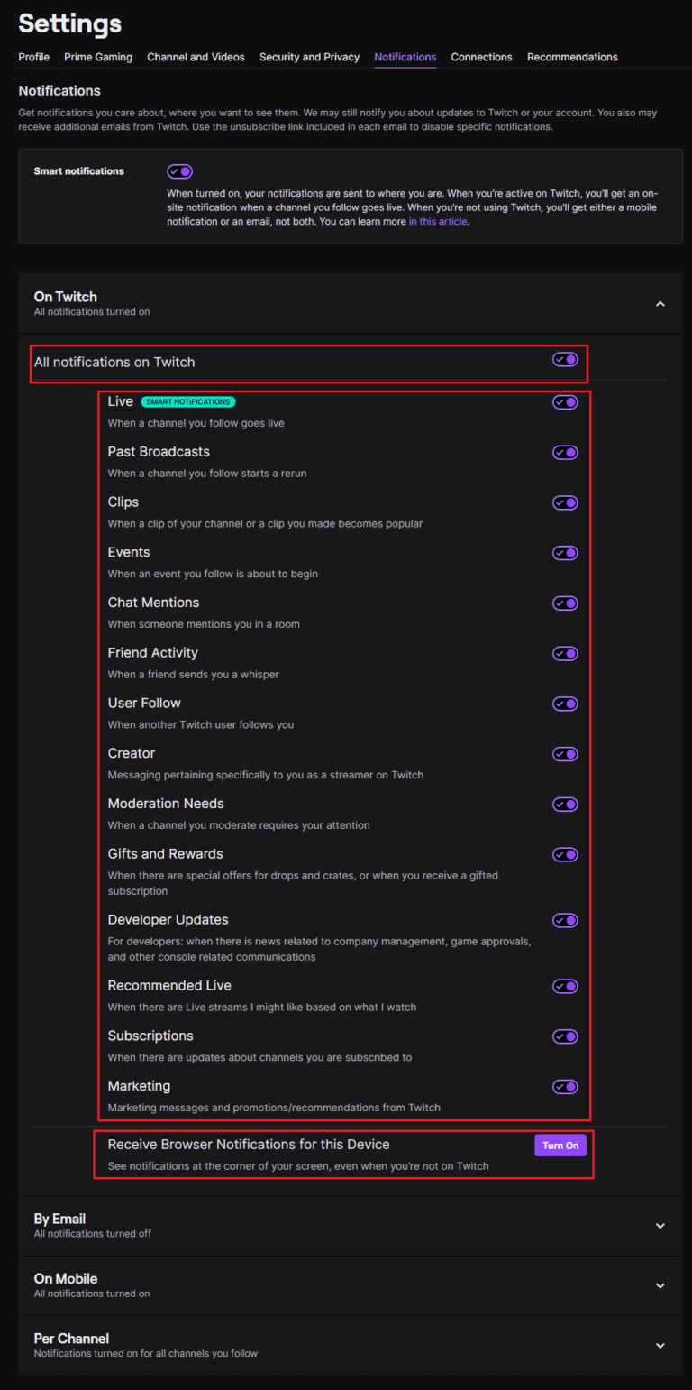 Twitch.tv: How to Manage Your Notification Settings - Technipages