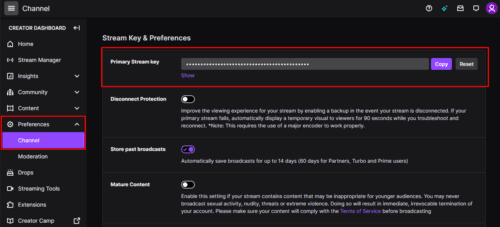 Twitch.tv: How to Find Your Stream Key - Technipages
