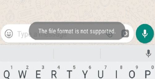 WhatsApp: The File Format is Not Supported - Technipages