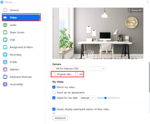 Zoom: How to Force Zoom to Use a Webcam in HD - Technipages