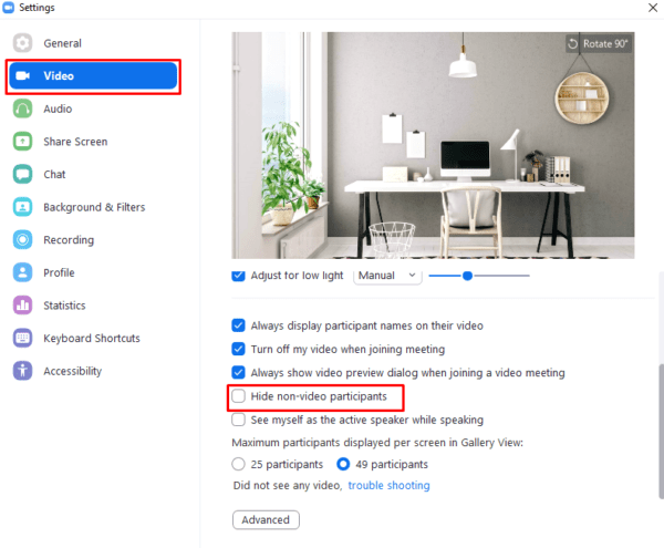 Zoom: How to Hide Call Participants Who Aren’t Using a Webcam - Technipages