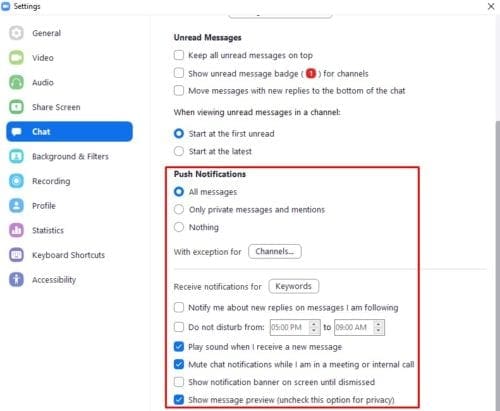 Zoom: How to Configure Your Push Notification Settings - Technipages
