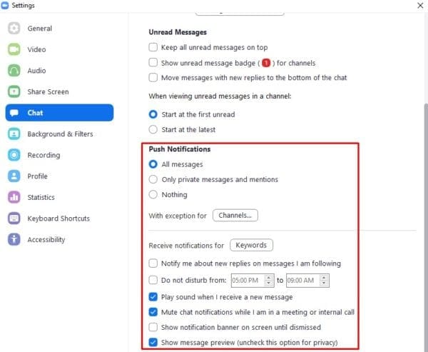 Zoom: How to Configure Your Push Notification Settings - Technipages