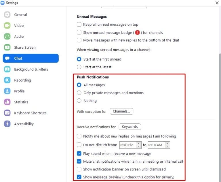 Zoom: How to Configure Your Push Notification Settings - Technipages