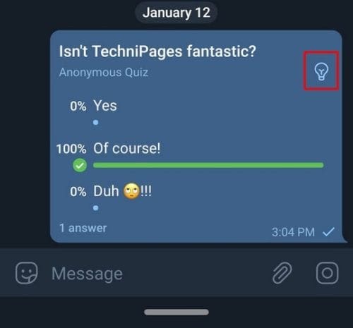 Telegram: How to Create a Poll Question - Technipages