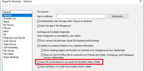 Skype for Business: Where to Find the Chat History - Technipages
