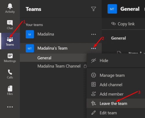 Microsoft Teams: How to Quit a Team - Technipages