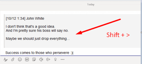 Microsoft Teams: How to Quote a Message - Technipages