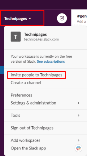 Slack: How to Invite Someone to Your Workspace - Technipages